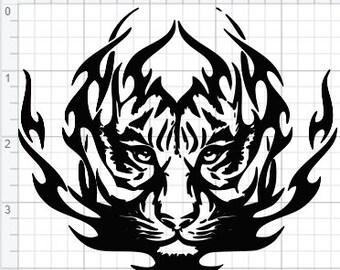 Tiger face svg | Etsy