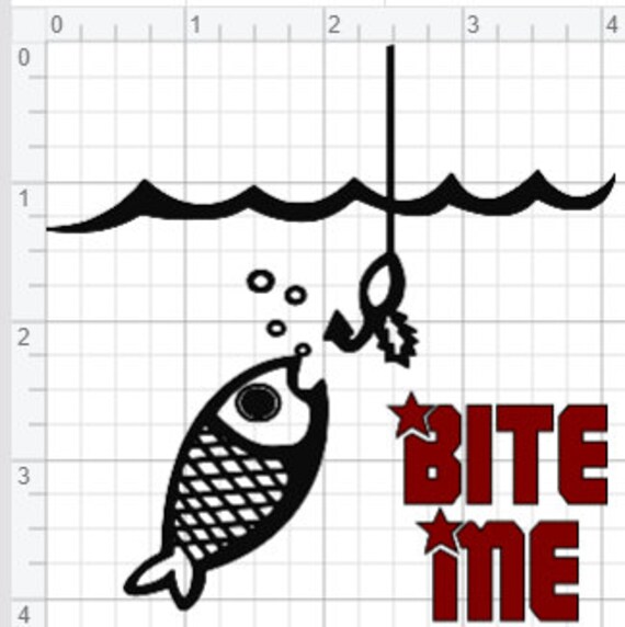 Fishing Bite Me Design SVG Studio 3 EPS DXF Png | Etsy