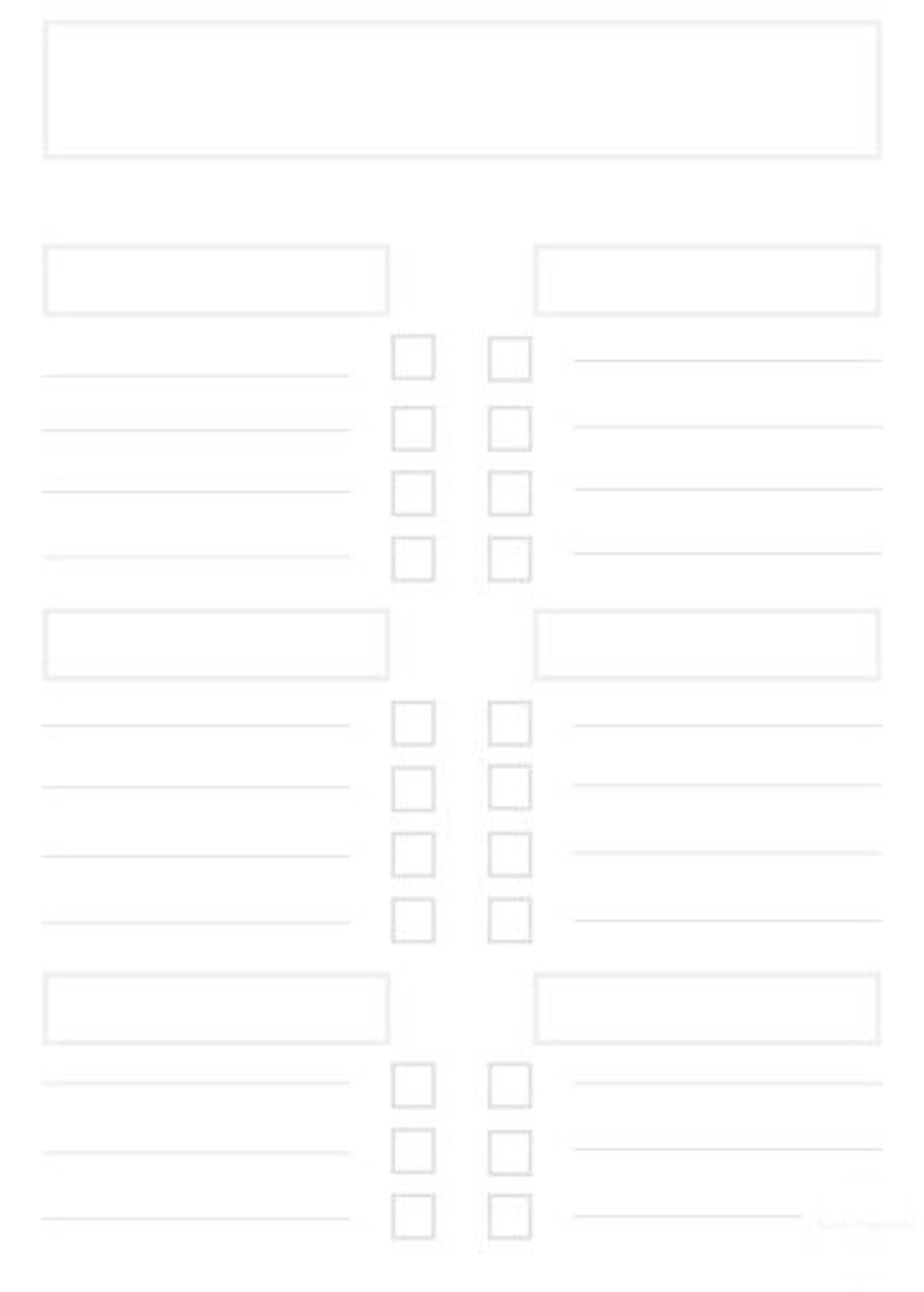 The Blank List - Kinda Organized Printable Lists - Etsy