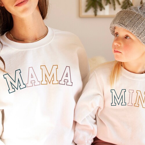 MAMA MINI Shirt Mom Tee Retro Mama Tshirt Matching Mommy - Etsy