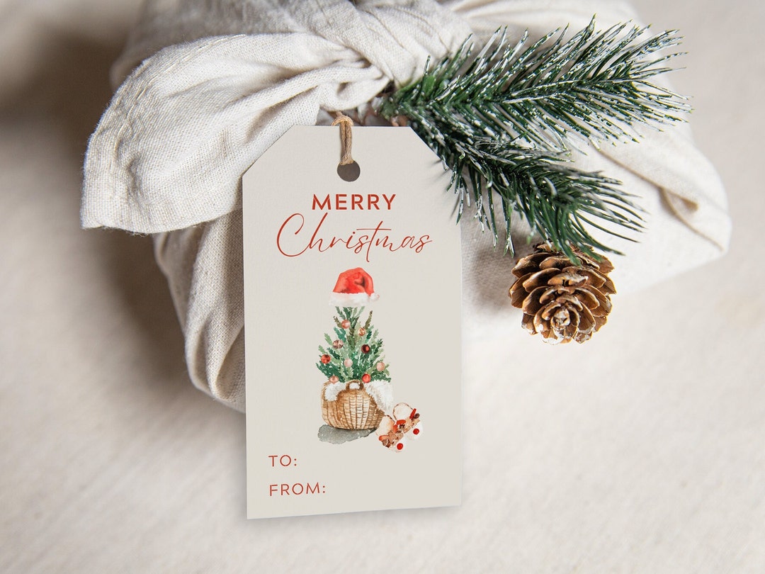 Printable Christmas Gift Tags Set of 8 Designs Rustic - Etsy
