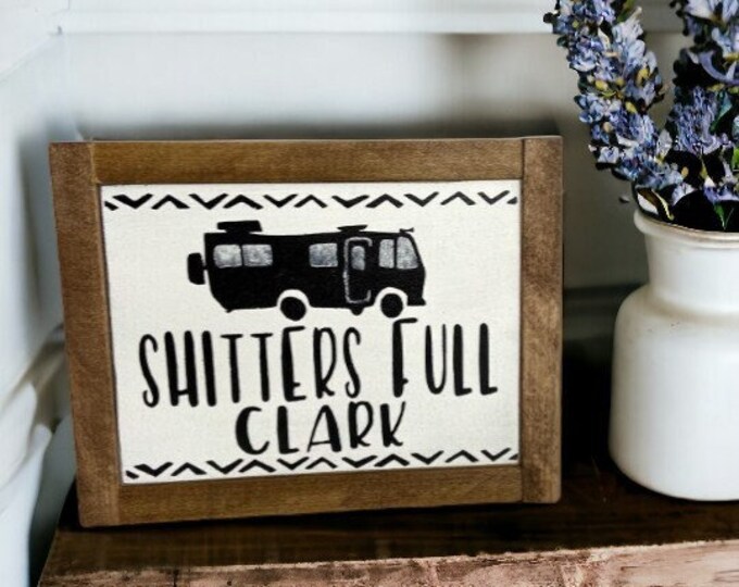 Shitters Full Sign, Christmas Bathroom Decor, Funny Christmas Signs ...