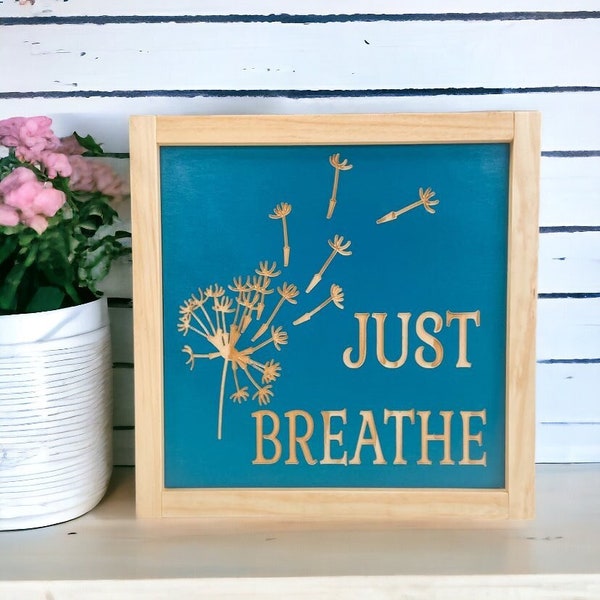 Just Breathe Sign - Etsy