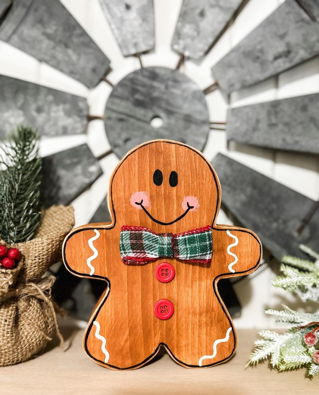 Gingerbread Man Christmas Decoration Primitive Holiday Decor - Etsy