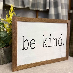 Be Kind Sign Inspiring Wall Art Therapist Gift Kindness Quote - Etsy