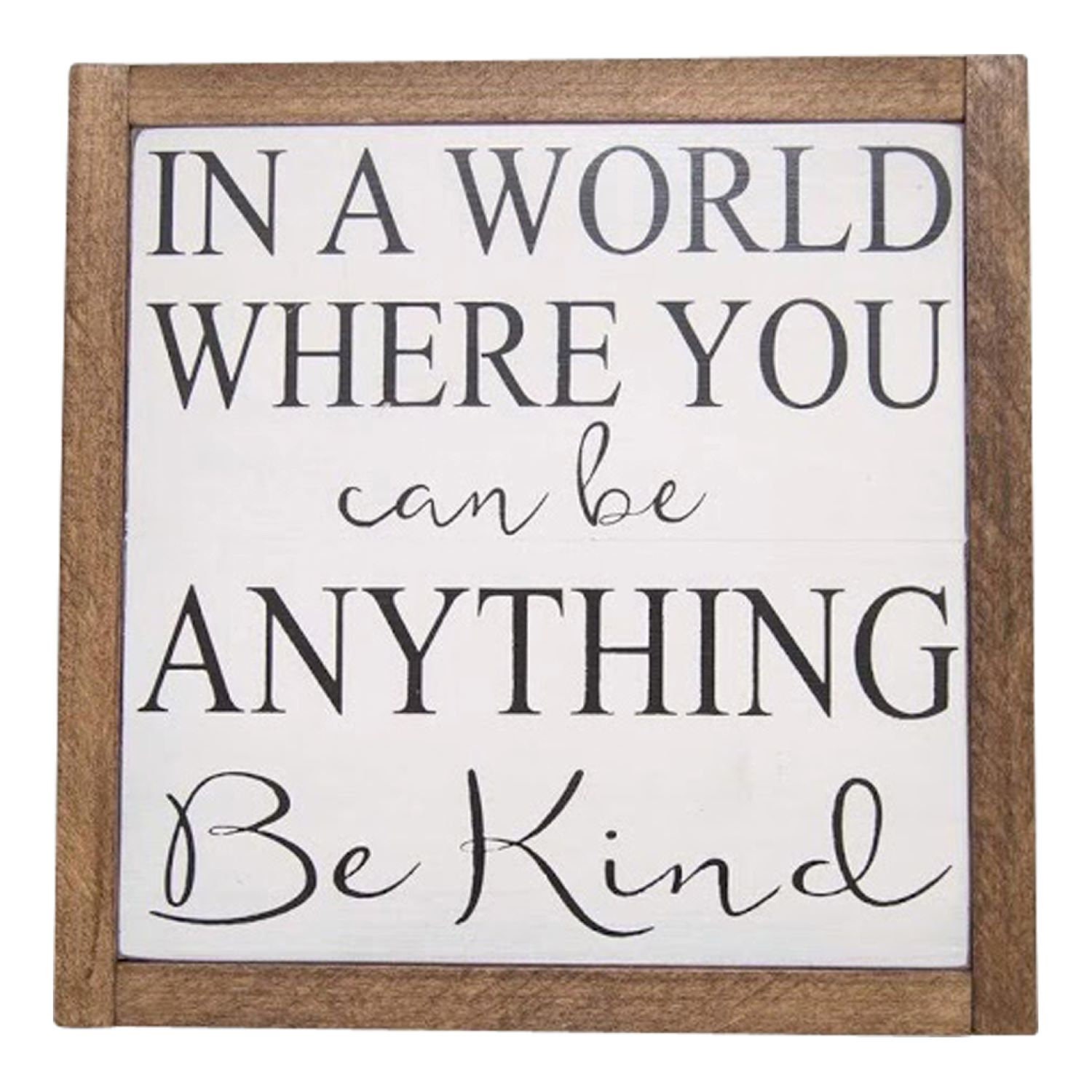 Be Kind Wood Sign Kindness Wood Sign Framed Wooden Sign | Etsy