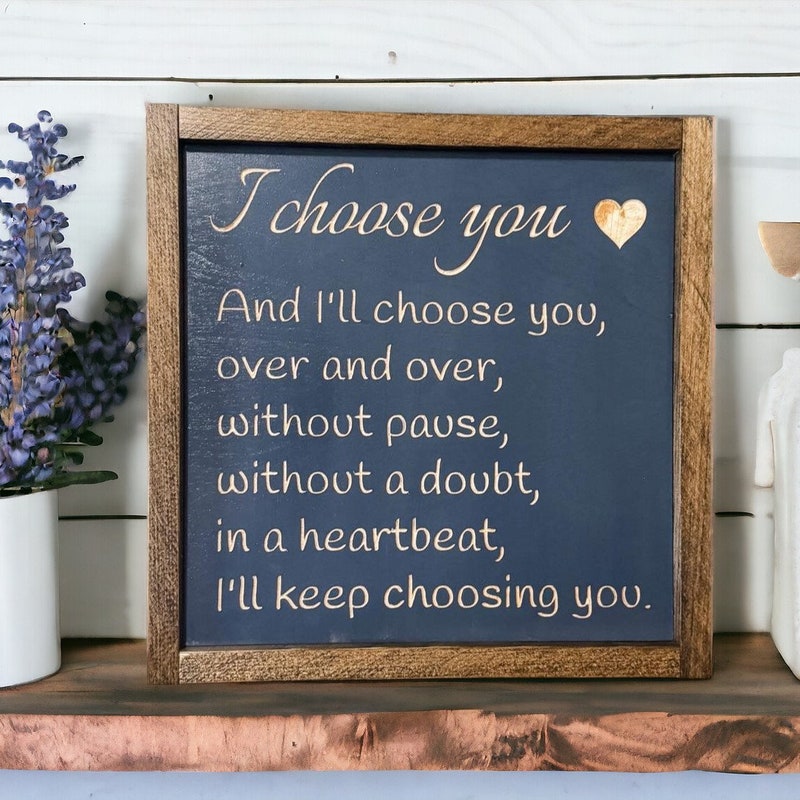 I Choose You Sign - Etsy