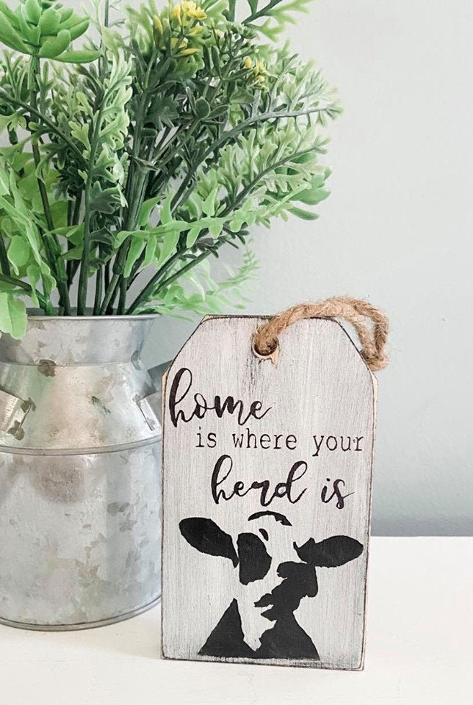 Rustic Wood Tag Wooden Cow Sign Wood Tiered Tray Sign Wood Tag | Etsy