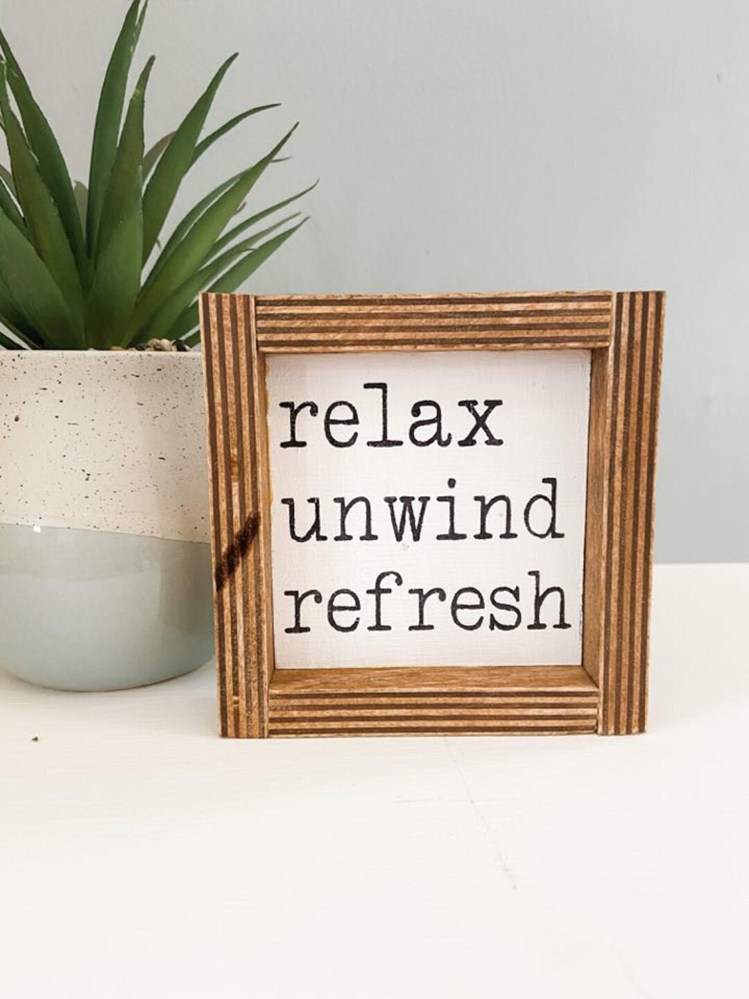 Relax Unwind Sign Tiered Tray Decor Farmhouse Bathroom Sign - Etsy