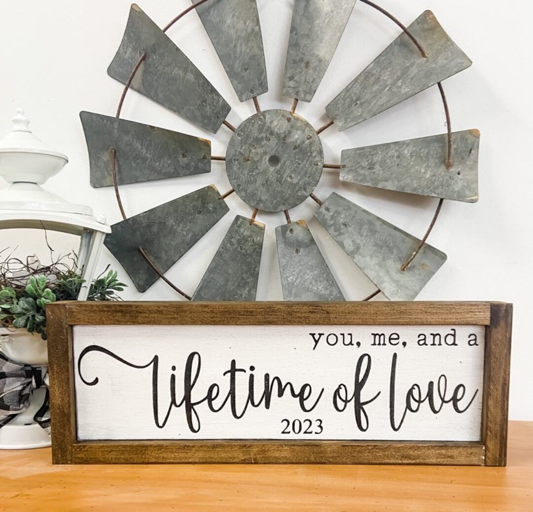 Marriage Quotes Custom Wedding Date Sign Relationship Gifts Unique ...