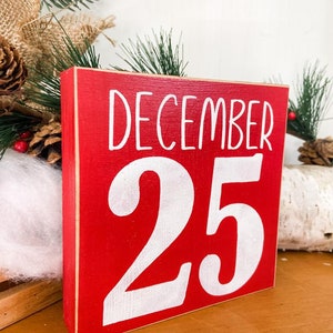 Christmas Date Sign December 25th Sign Mordern Christmas Signs - Etsy