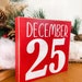 Christmas Date Sign December 25th Sign Mordern Christmas Signs - Etsy