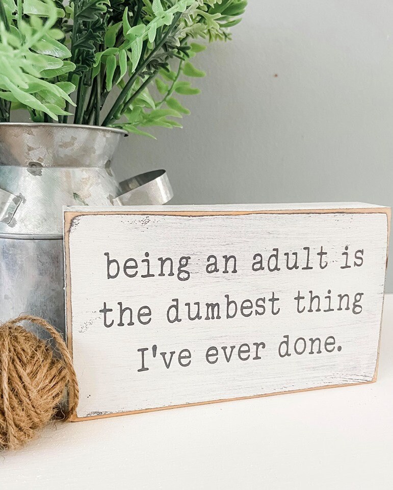 Funny Rustic Wood Sign Sarcastic Adult Humor Mini Wooden Shelf - Etsy