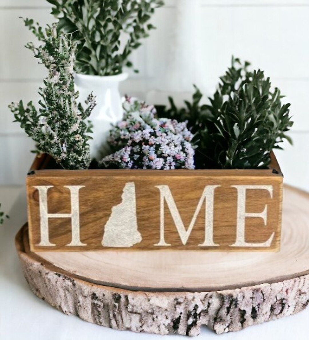 Rustic State Sign New Hampshire Gift Mini Wooden Sign Stained Wood Sign ...