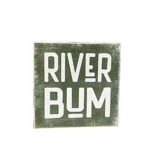 River Bum Small Wooden Sign Summer Mantel Decor Cabin Theme Decor River ...