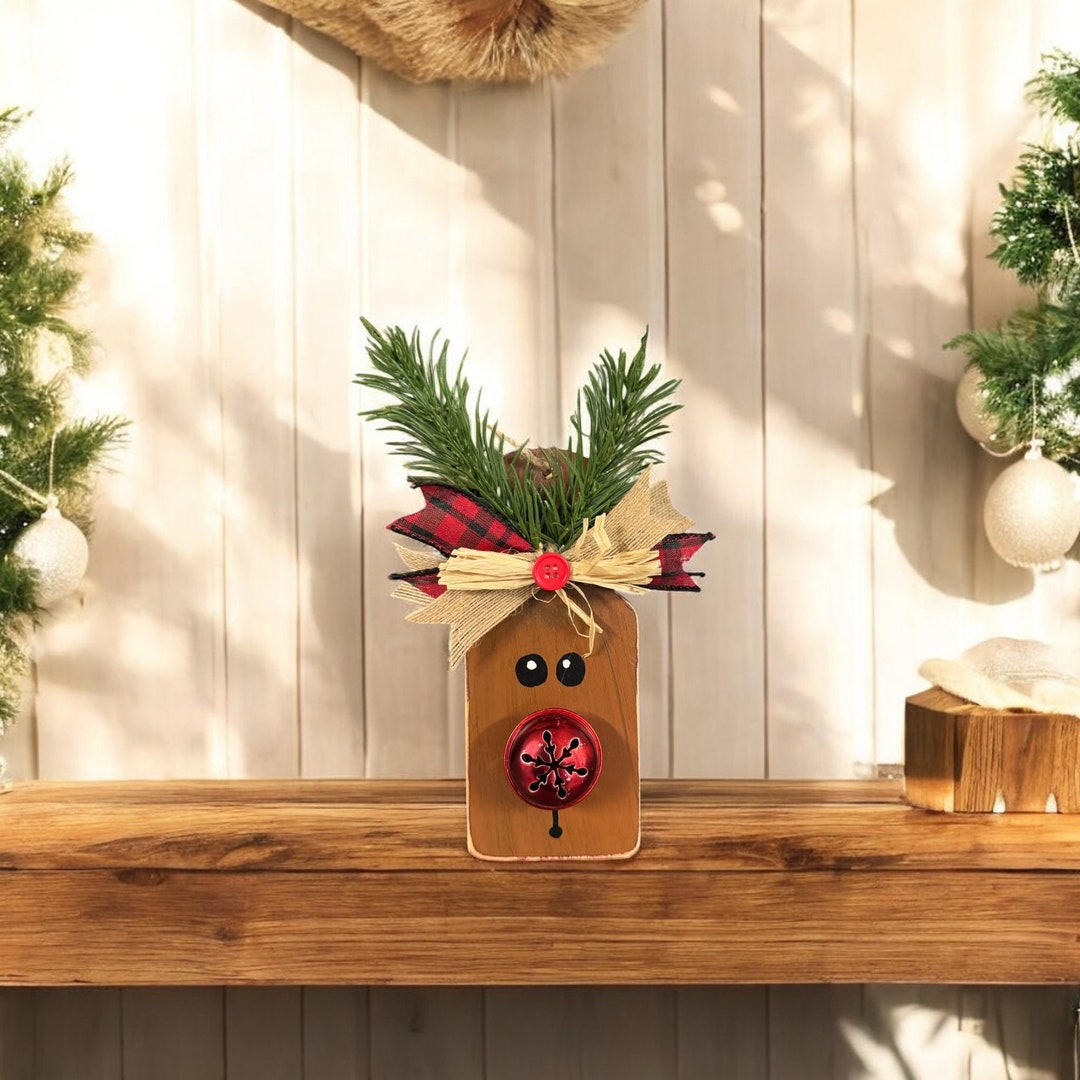 Wooden Rudolph the Red Nosed Reindeer Mini Decorative Cutting Board - Etsy