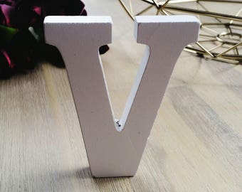 Wooden letter v | Etsy