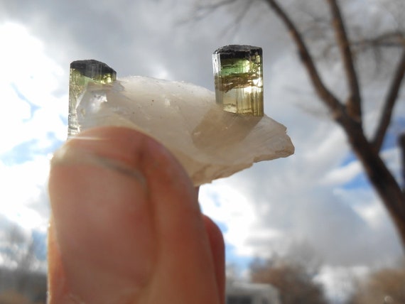 Multi-colored Double Tourmaline Specimen | Etsy