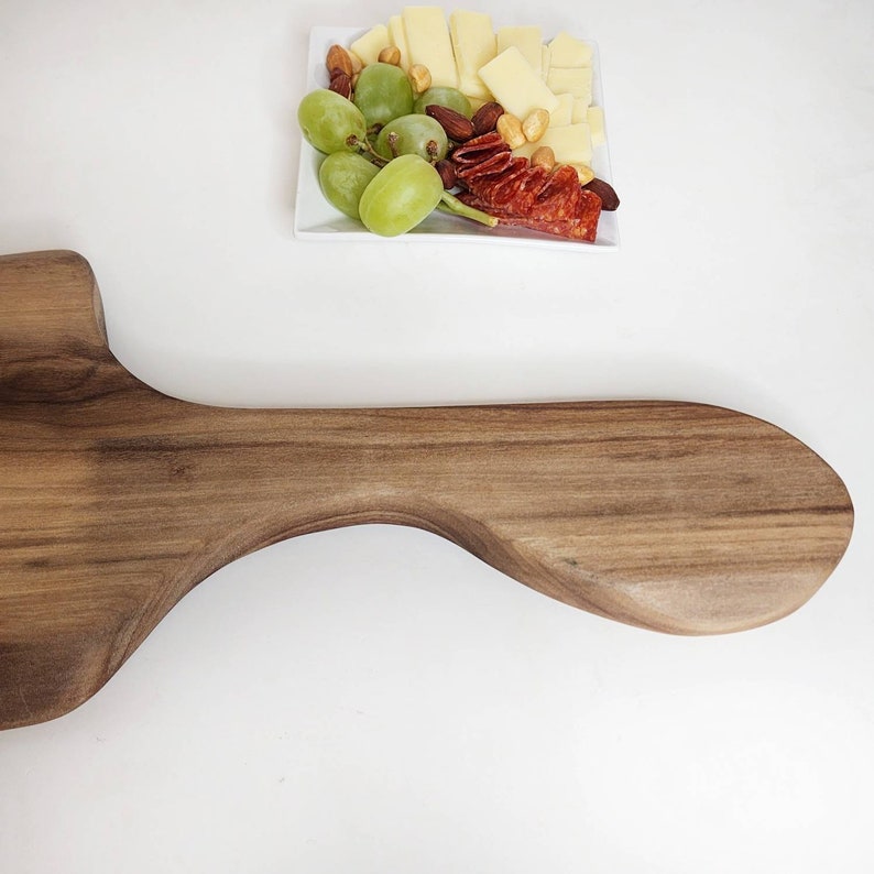 Long Charcuterie Board Wooden Cutting Board With Handle - Etsy