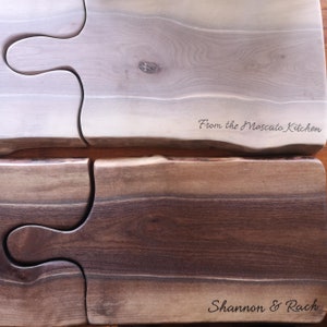 3 Piece Puzzle - Puzzle Board - Custom Cutting Board Set - Wooden ...