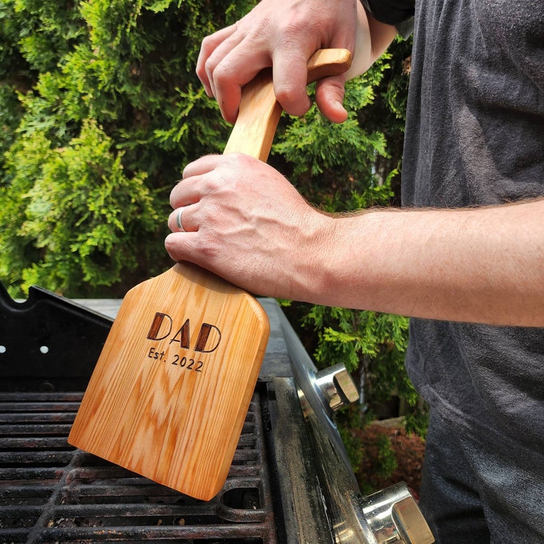 Wooden BBQ Scraper Cedar Scraper Grill Cleaner Gifts for - Etsy