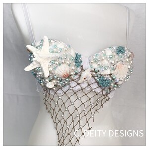 34C Aqua Mermaid Bra| Rave Bra| Festivalbra 34C* - AQUA SHIMMER ...