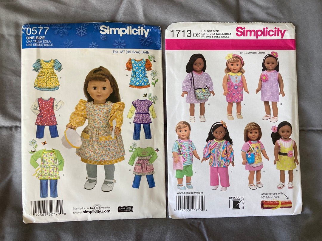 Simplicity Doll Patterns for Eighteen Inch Doll - Etsy