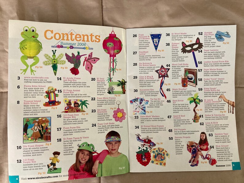 2 Kids Craft Pattern Leaflets Fun Shapes With Foam and Nicolcrafts - Etsy