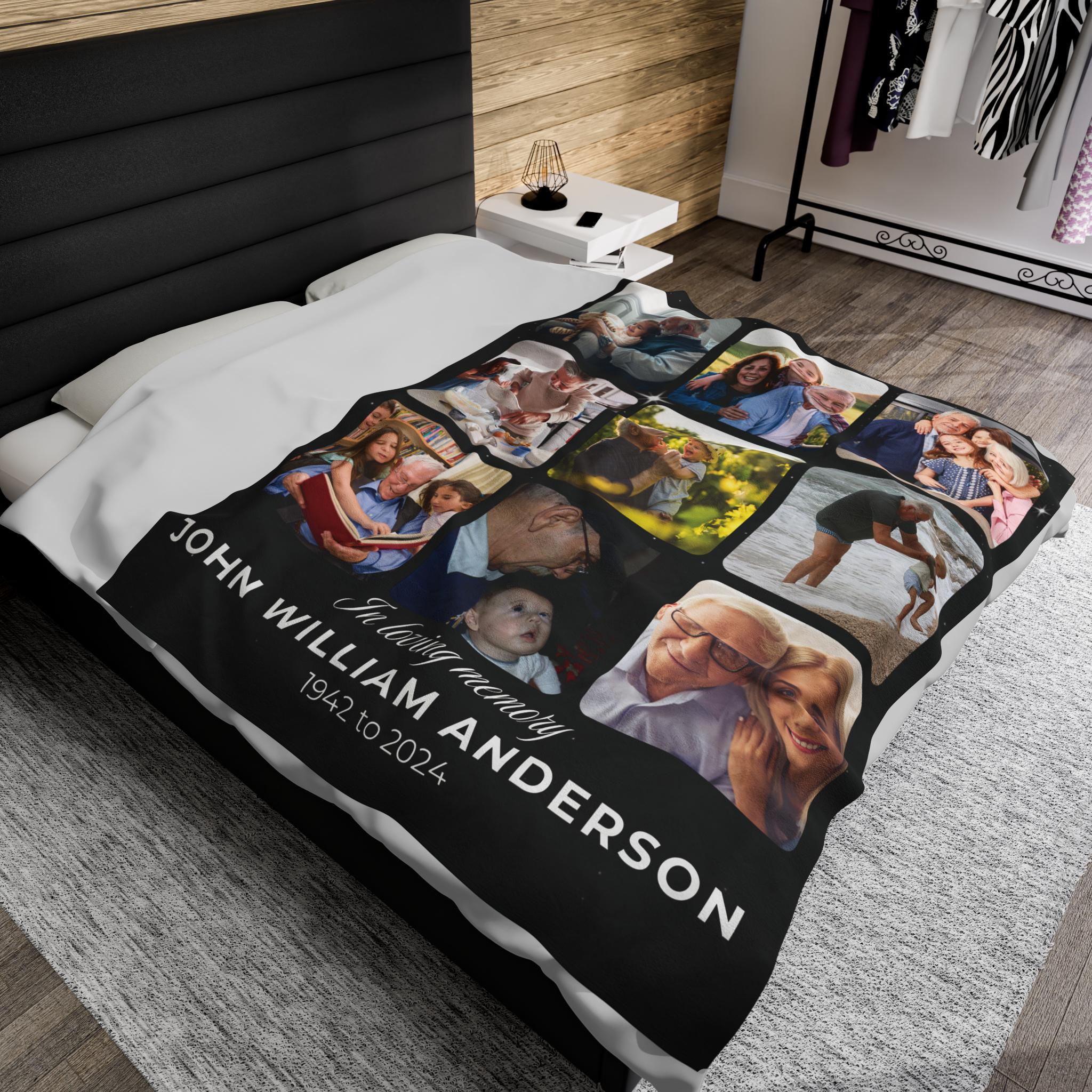 Personalized Photo Blanket, Memorial Blanket With Picture, Custom ...