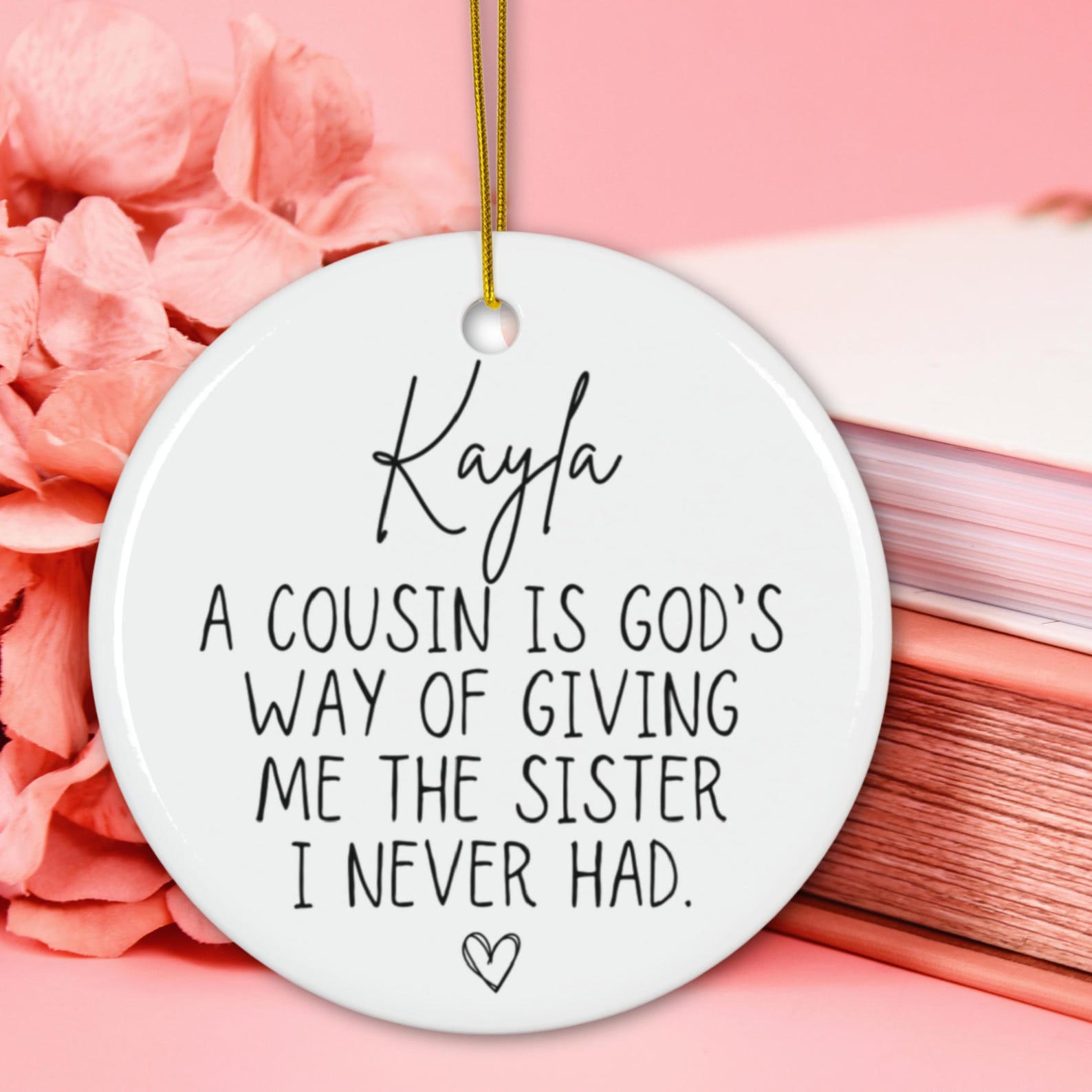Custom Cousin Gifts, Cousin Ornament, Personalized Gift for Cousin ...