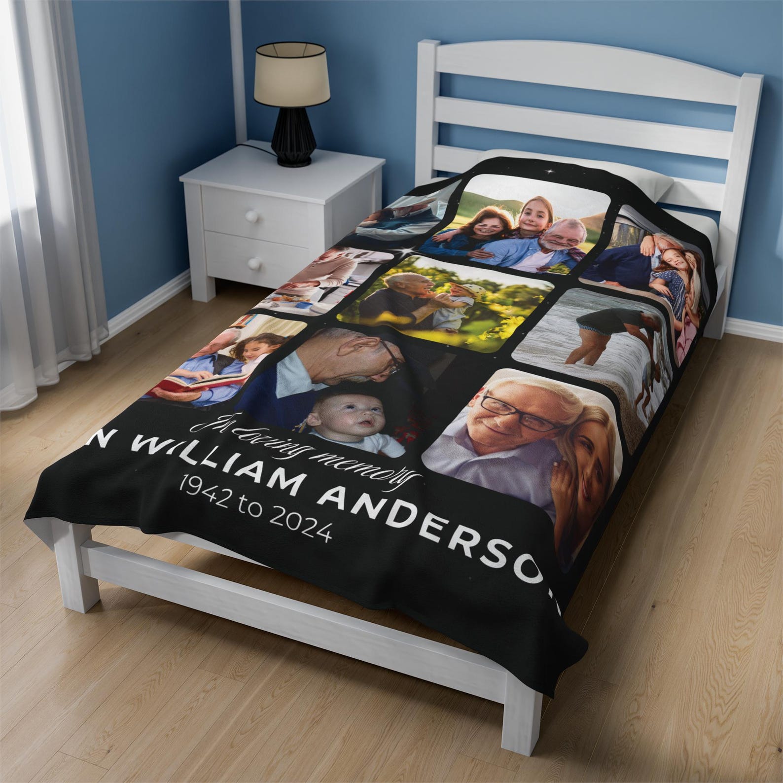 Personalized Photo Blanket, Memorial Blanket With Picture, Custom ...