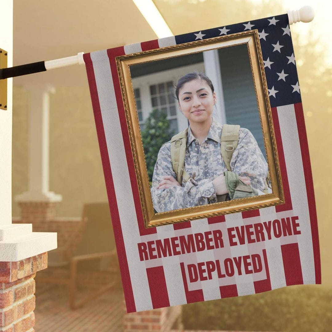 Red Friday Flag, Remember Everyone Deployed Lawn Sign, American ...