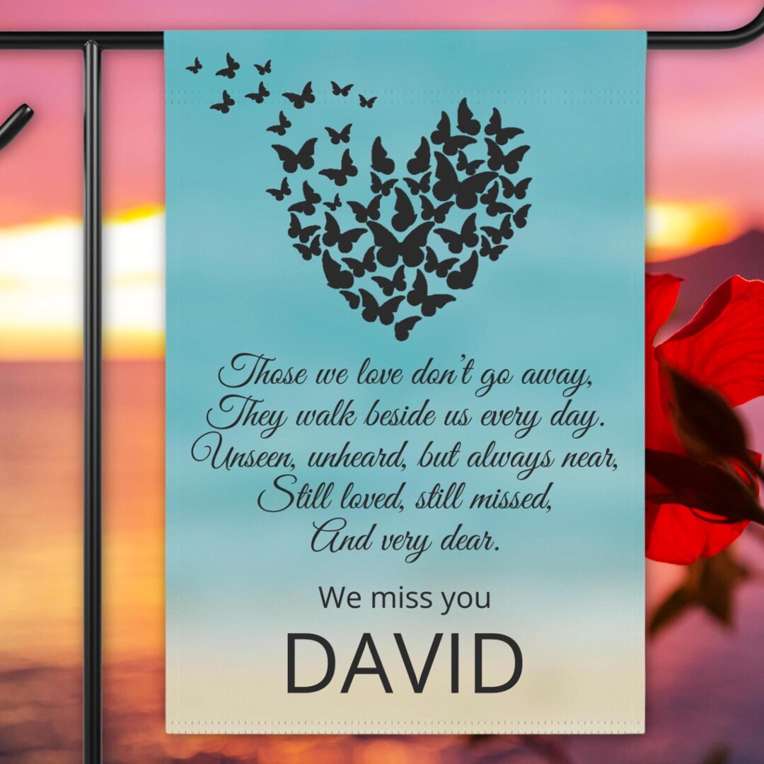 Personalized Memorial Garden Flag, Custom Beach Outdoor Decor Sympathy ...
