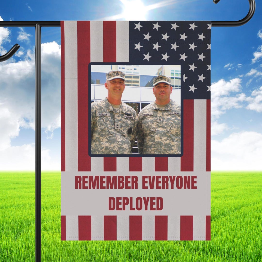Red Friday Flag, Remember Everyone Deployed Lawn Sign, American ...