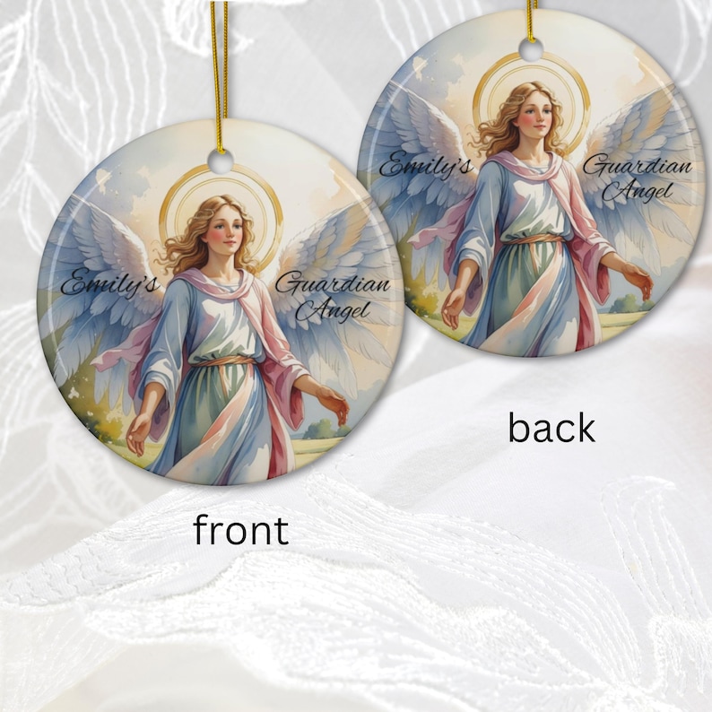 Guardian Angel Ornament Personalized Gift Ceramic Angel Gift for Her ...