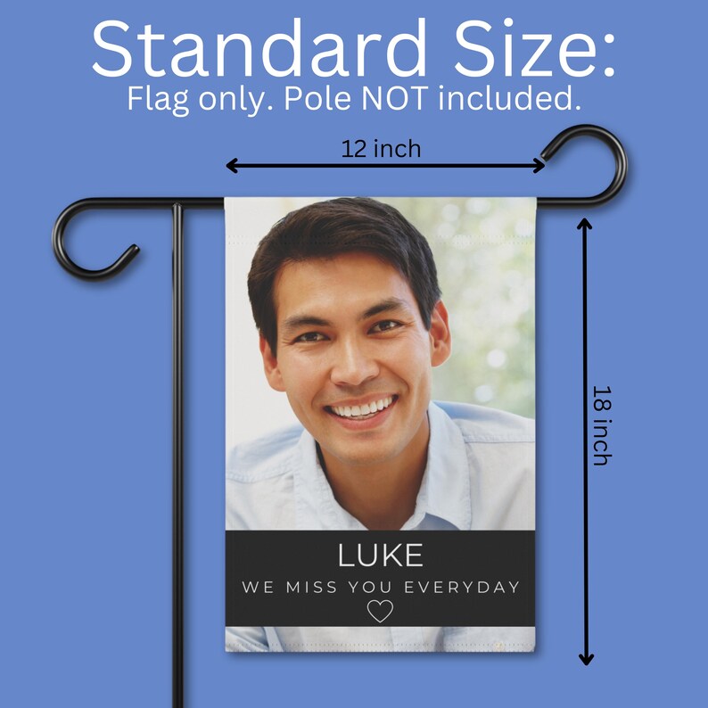 Personalized Memorial Garden Flag, Memorial Gift, Photo in Memory of ...