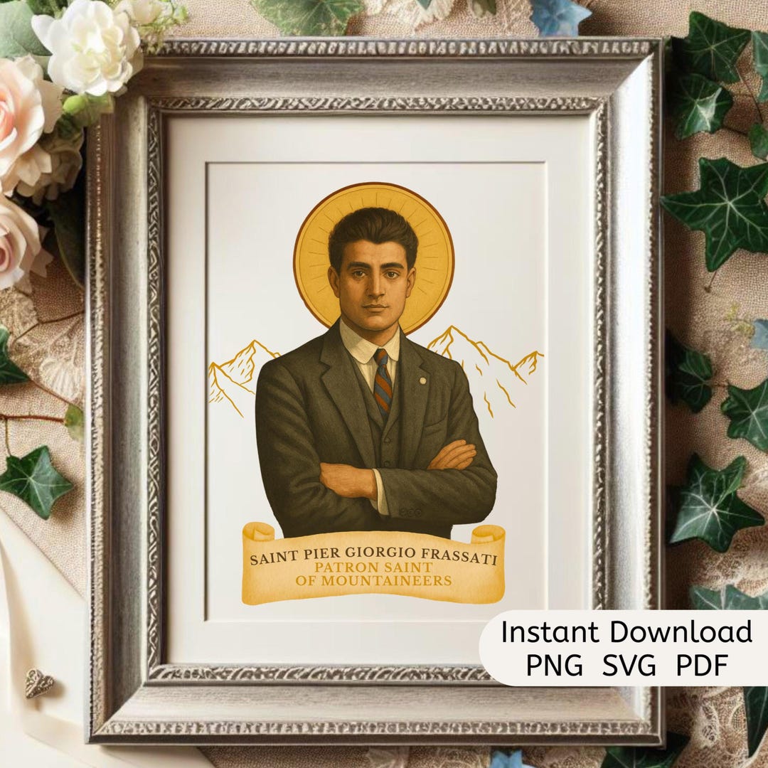 Saint Pier Giorgio Frassati PNG SVG PDF • Patron Saint of Mountaineers ...