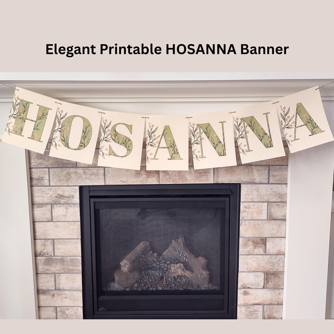HOSANNA PRINTABLE Banner, Palm Sunday Sign Holy Week Banner, Easter ...