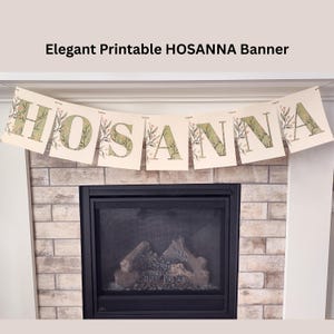HOSANNA PRINTABLE Banner, Palm Sunday Sign Holy Week Banner, Easter ...