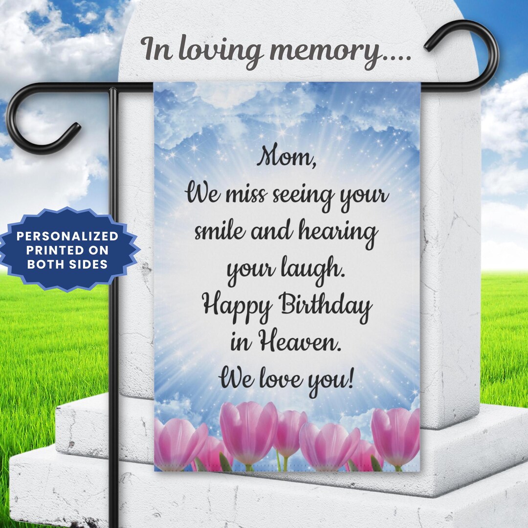 Personalized Memorial Garden Flag, in Loving Memory Flag, Sympathy Gift ...