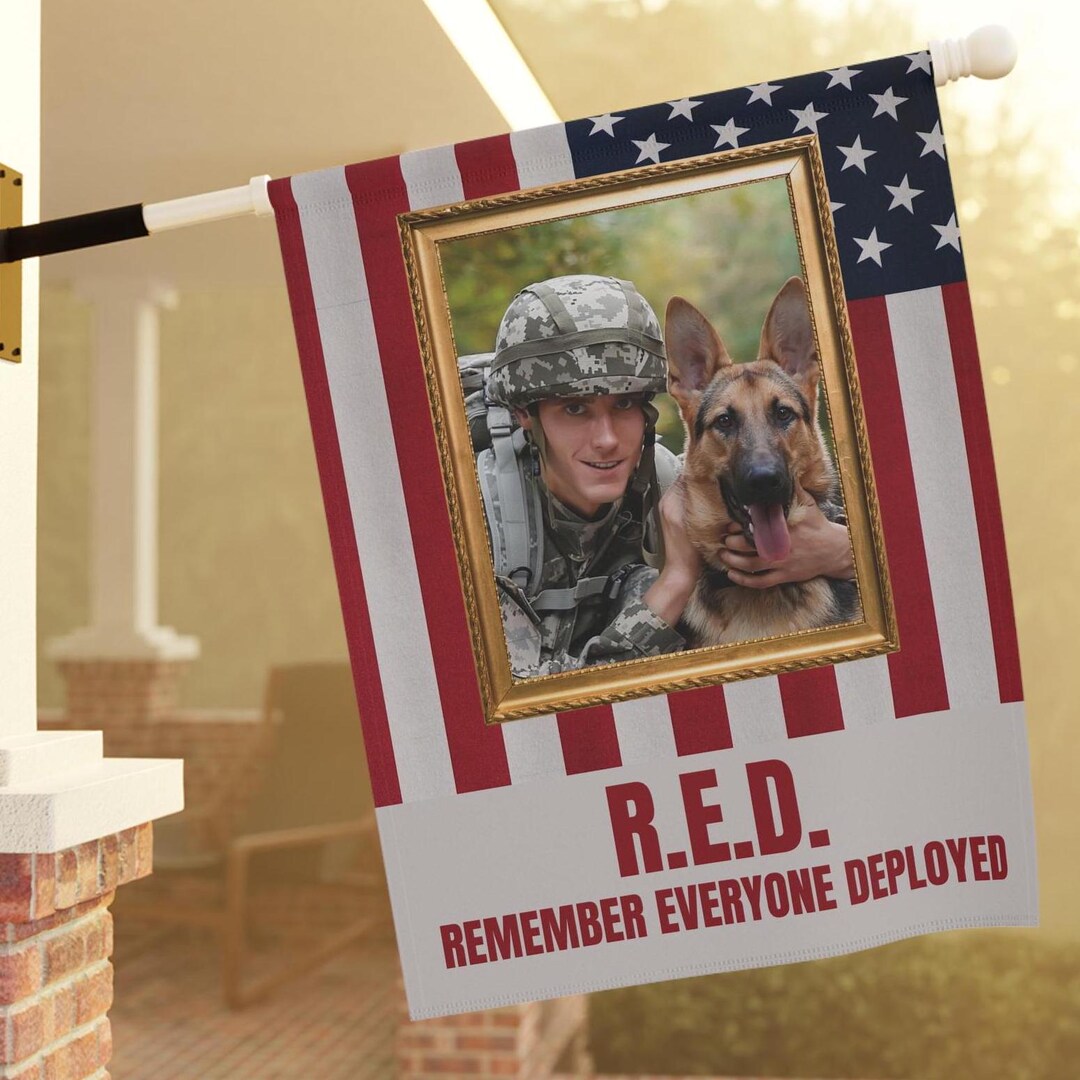 Red Friday Flag, Remember Everyone Deployed Lawn Sign, American ...