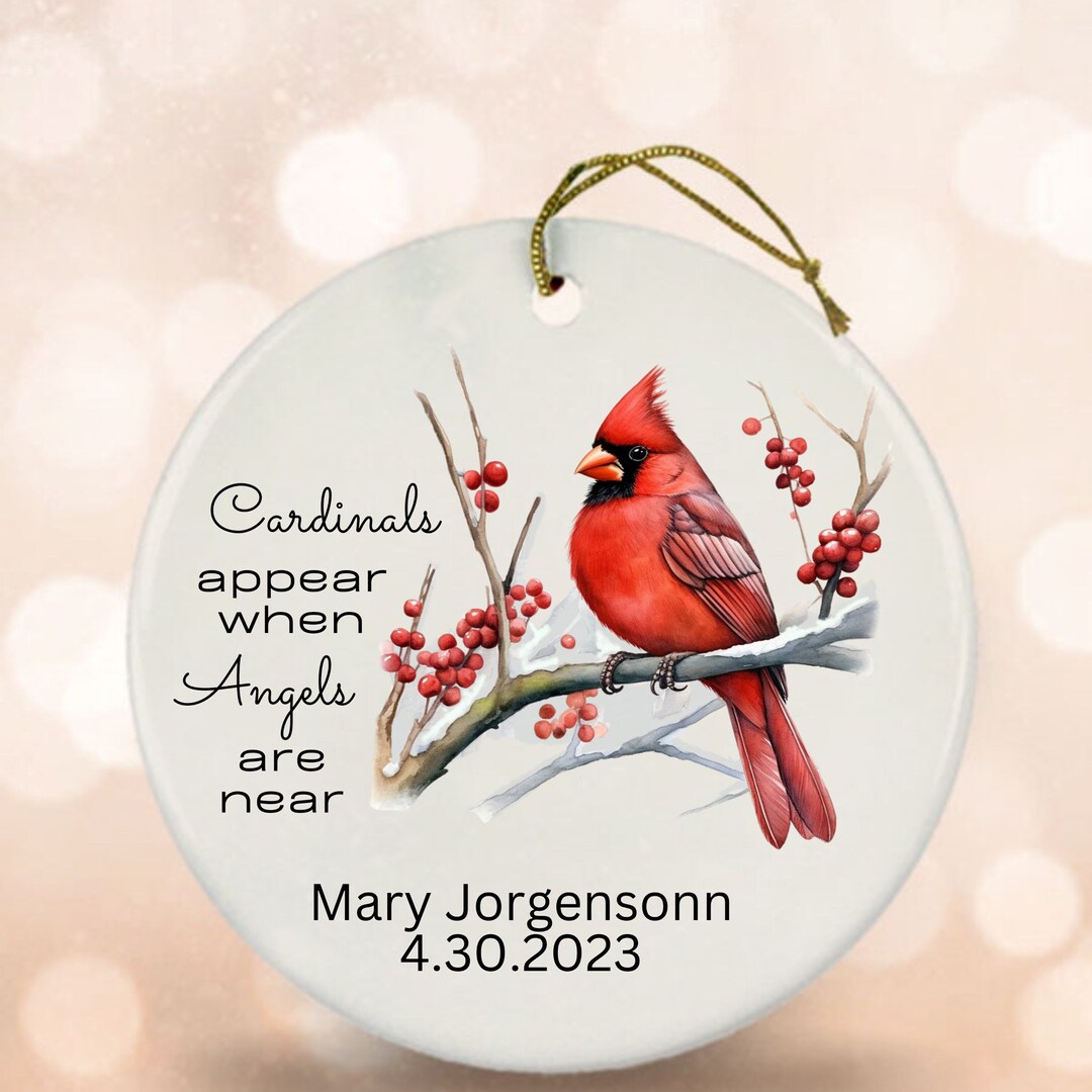 Custom Cardinal Memorial Ornament Remembrance Ornament Loss of Father ...