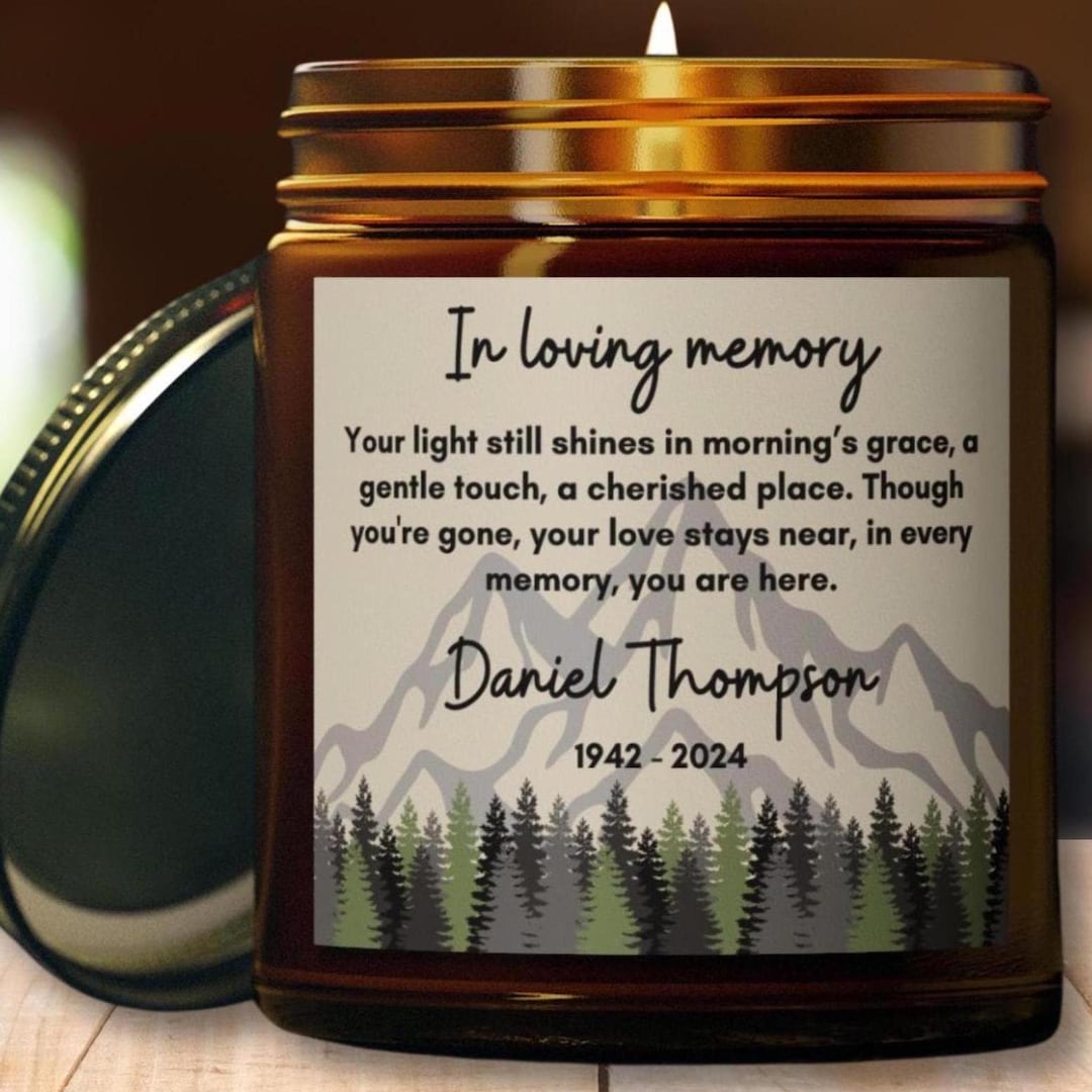 Custom Memorial Candle: Sympathy Gift, in Loving Memory - Etsy