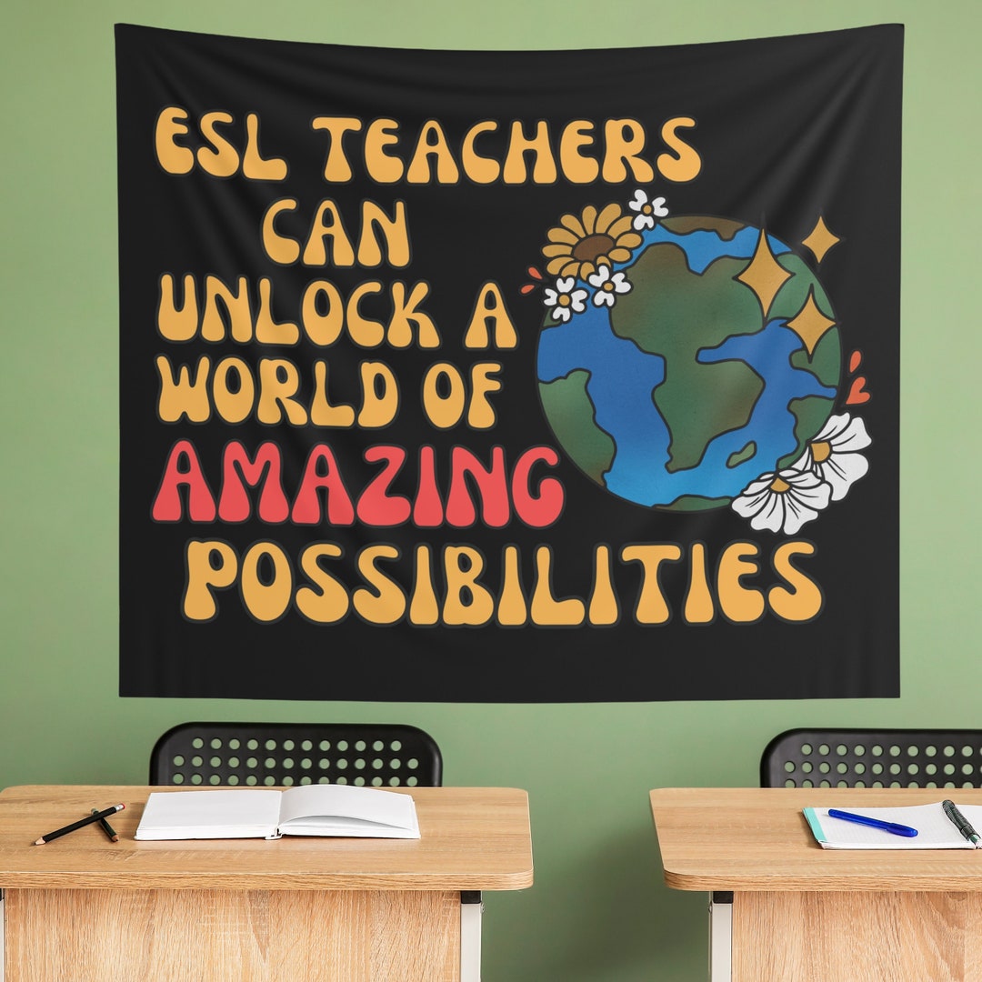 ESL Tapestry ESL Classroom Decor Boho Classroom Decor Esl Poster Esl ...