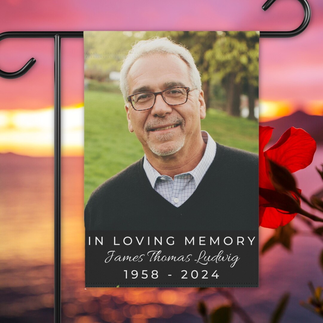 Personalized Memorial Garden Flag, Memorial Gift, Photo in Memory of ...
