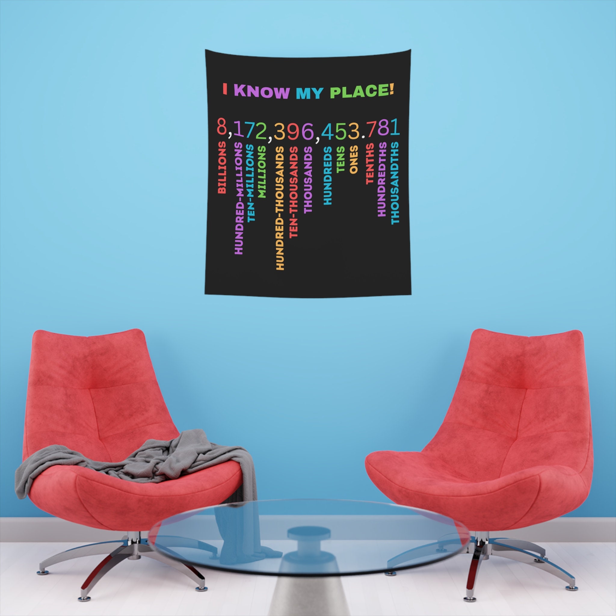 Math Classroom Decor Math Poster Math Teacher Gift Math Posters Place ...
