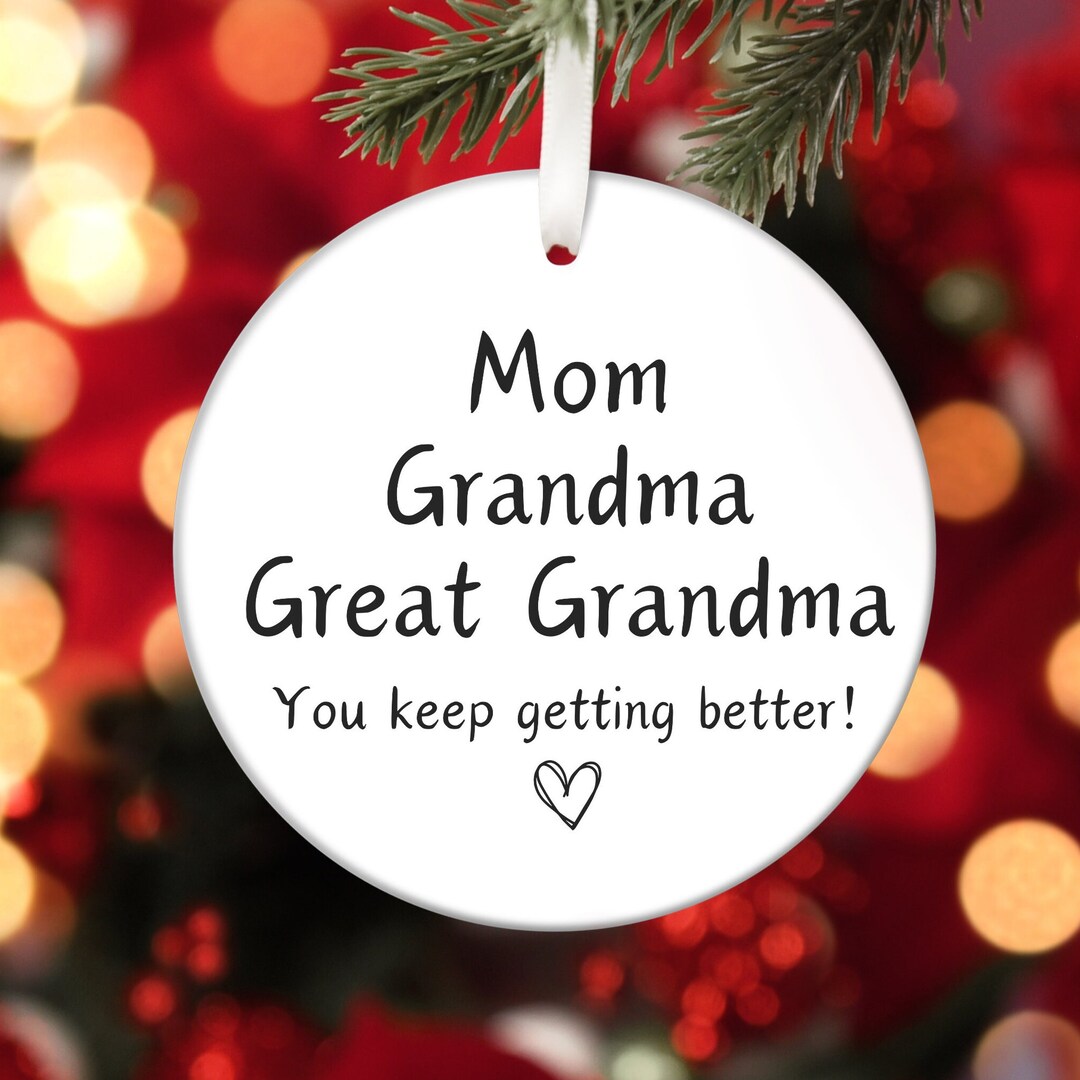 Great Grandma Gift Mom Grandma Great-grandma Ornament - Etsy
