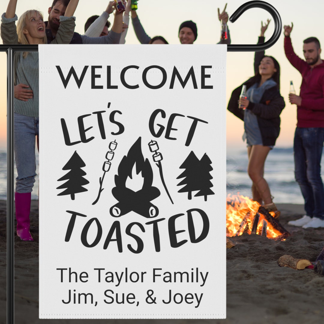 Camping Gifts Personalized Campsite Welcome Camping Signs Camping Flags ...