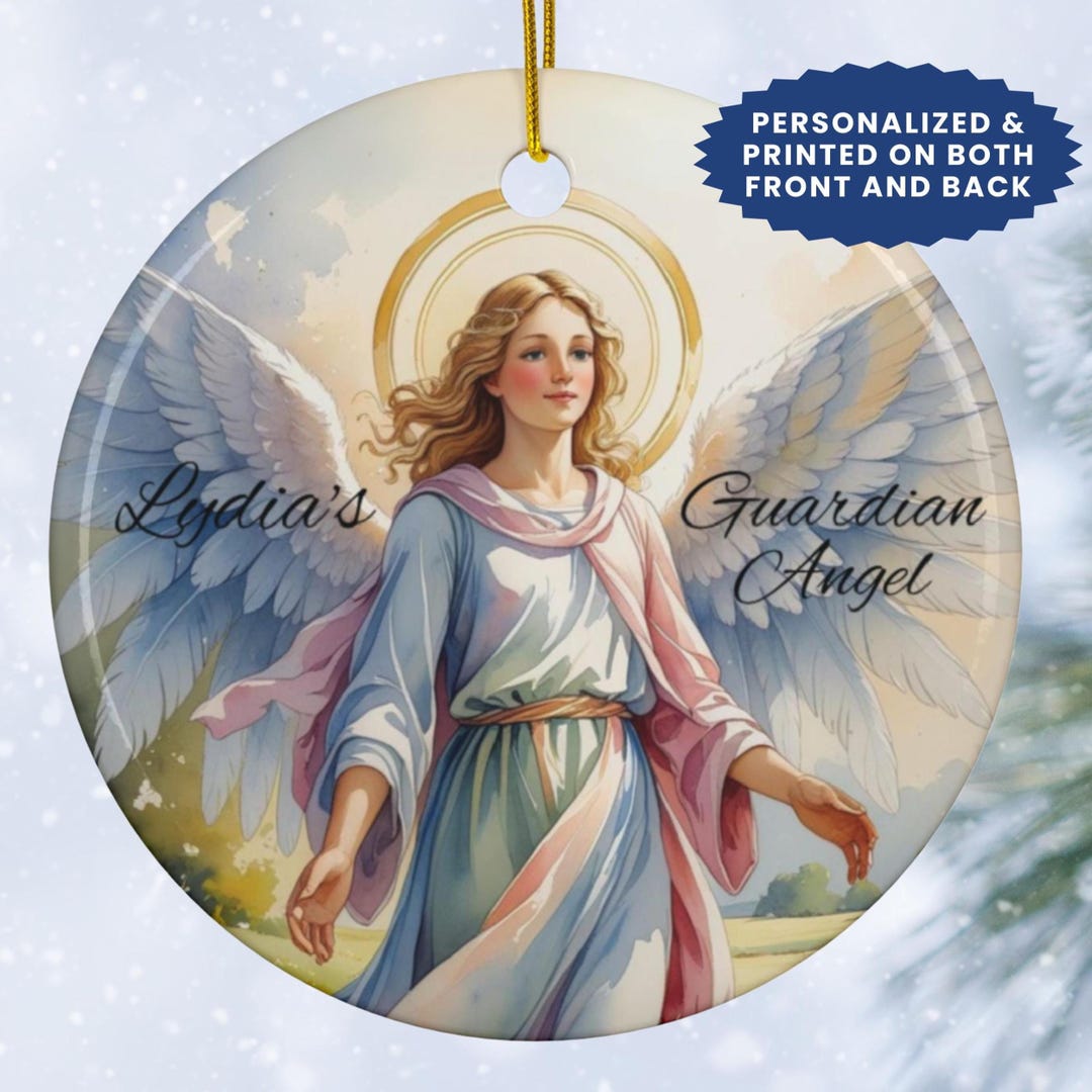 Guardian Angel Ornament Personalized Gift Ceramic Angel Gift for Her ...