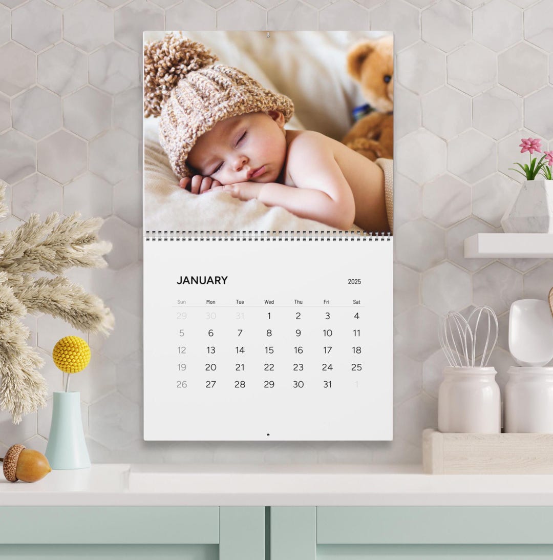 Large 2025 Wall Calendar, Mom or Grandma Gift, Custom Photo Gift ...